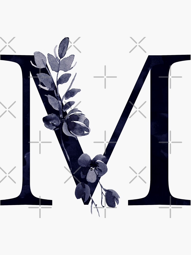 "Monogrammed With the Letter M, Decorative Monogram, Sticker with M ...