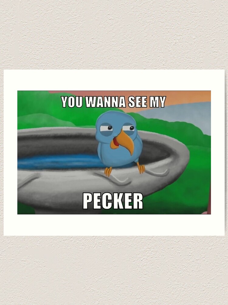 "Trip Tank Pecker Bird" Art Print for Sale by JD5DAD | Redbubble