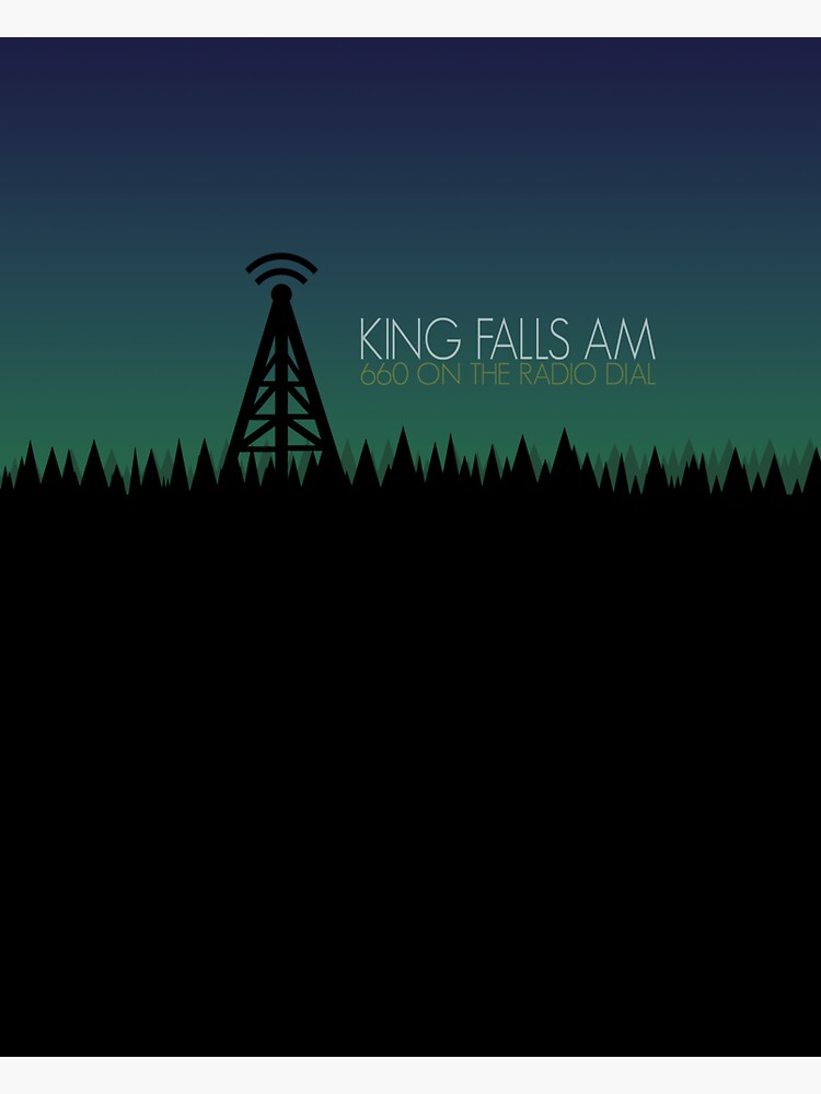 "King Falls AM " Sticker for Sale by Gral | Redbubble