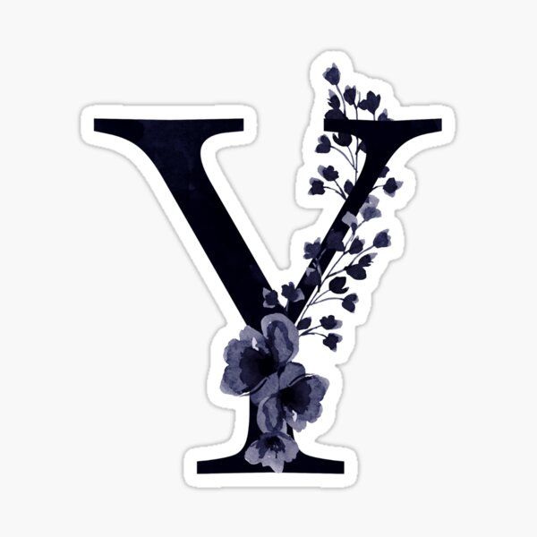 "Monogrammed With the Letter Y, Decorative Monogram, Sticker with Y ...