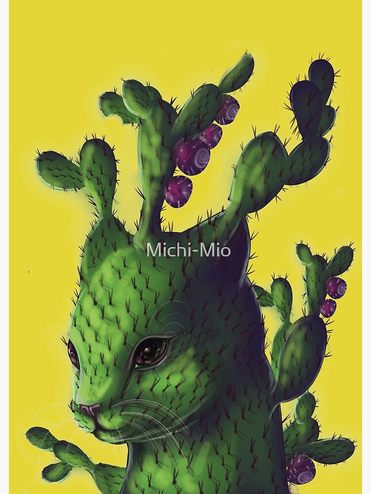"El Nopal with yellow background" Art Print by Michi-Mio | Redbubble