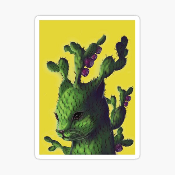 "El Nopal with yellow background" Sticker for Sale by Michi-Mio | Redbubble