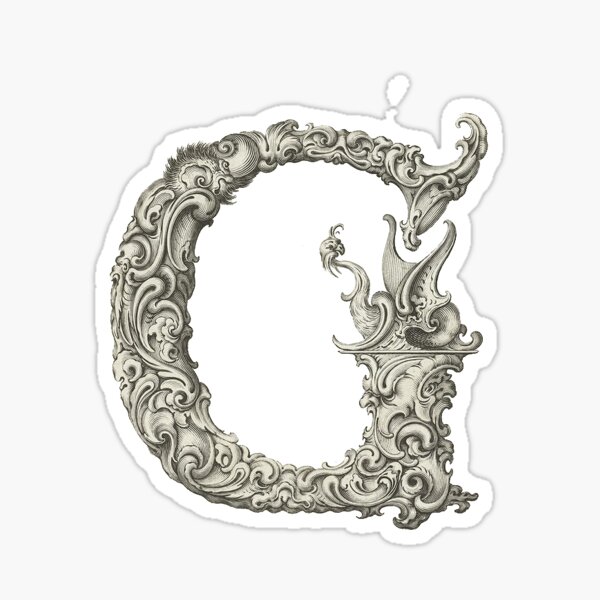 "letter G" Sticker for Sale by AnaL75 | Redbubble