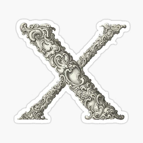 "letter X" Sticker for Sale by AnaL75 | Redbubble