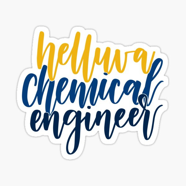 "Helluva Chemical Engineer" Sticker for Sale by callmemaddiepie | Redbubble
