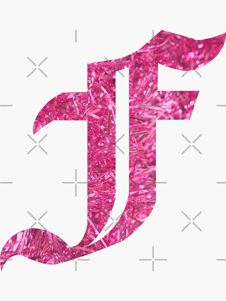 Pegatina «La letra F - Capital Pink Glitter Gothic» de TheLykosApparel ...