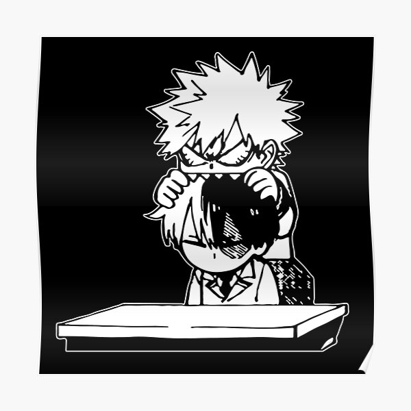 "bakugo bites todoroki" Poster for Sale by TrashCanFanDom | Redbubble