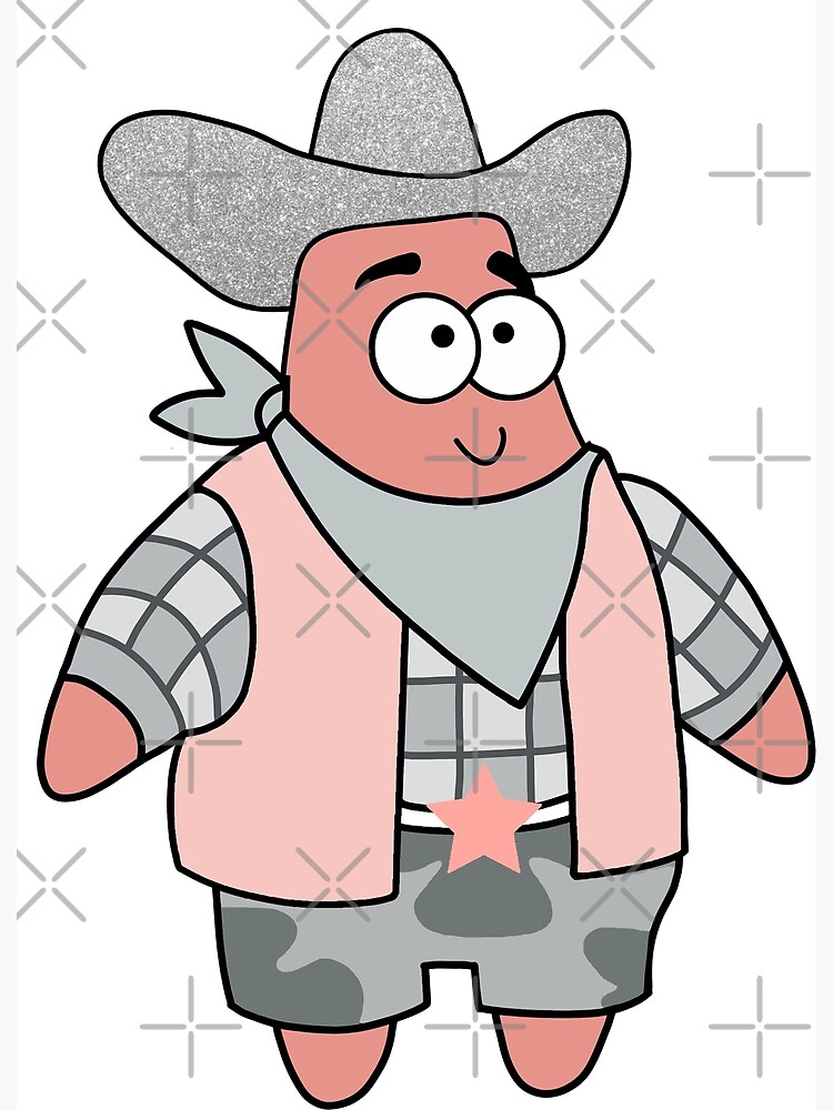 "Patrick Star cowboy" Art Print for Sale by kelseydilla | Redbubble