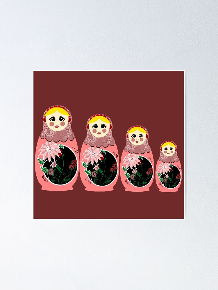 "matryoshka doll " Poster for Sale by EmmyAnastasia | Redbubble