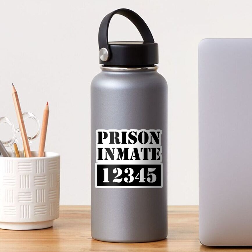 "Prison Inmate " Sticker for Sale by Alpha-Betty | Redbubble