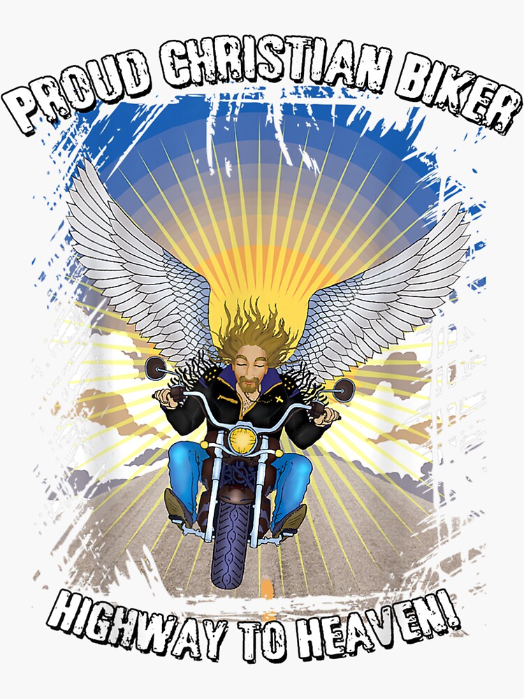 "Proud Highway Christian Biker Motorcycle Jesus Design" Sticker for ...