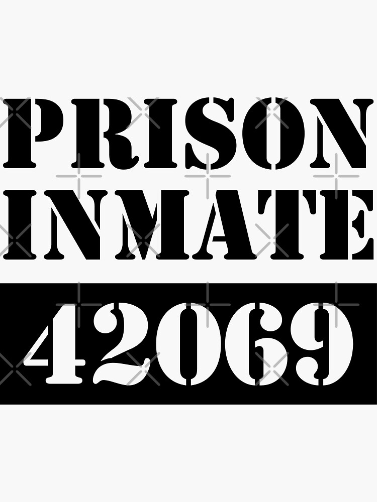 "Prison Inmate " Sticker for Sale by Alpha-Betty | Redbubble