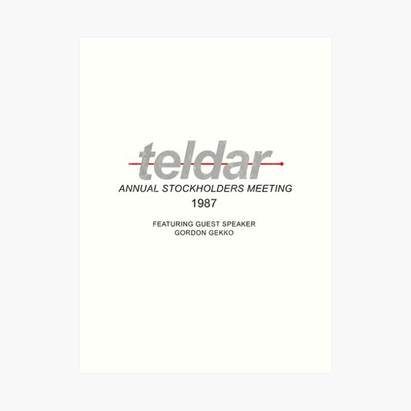 "Teldar Paper - Annual stockholders meeting - Wall Street" Art Print ...