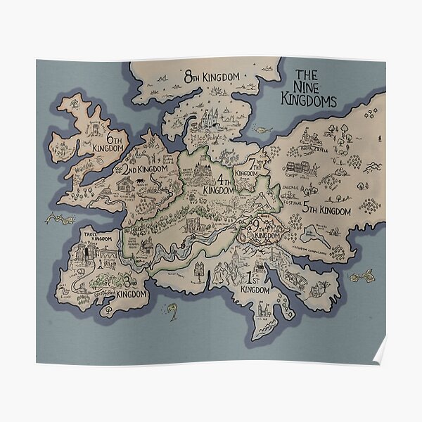"The 10th Kingdom Map" Poster by glaciars | Redbubble