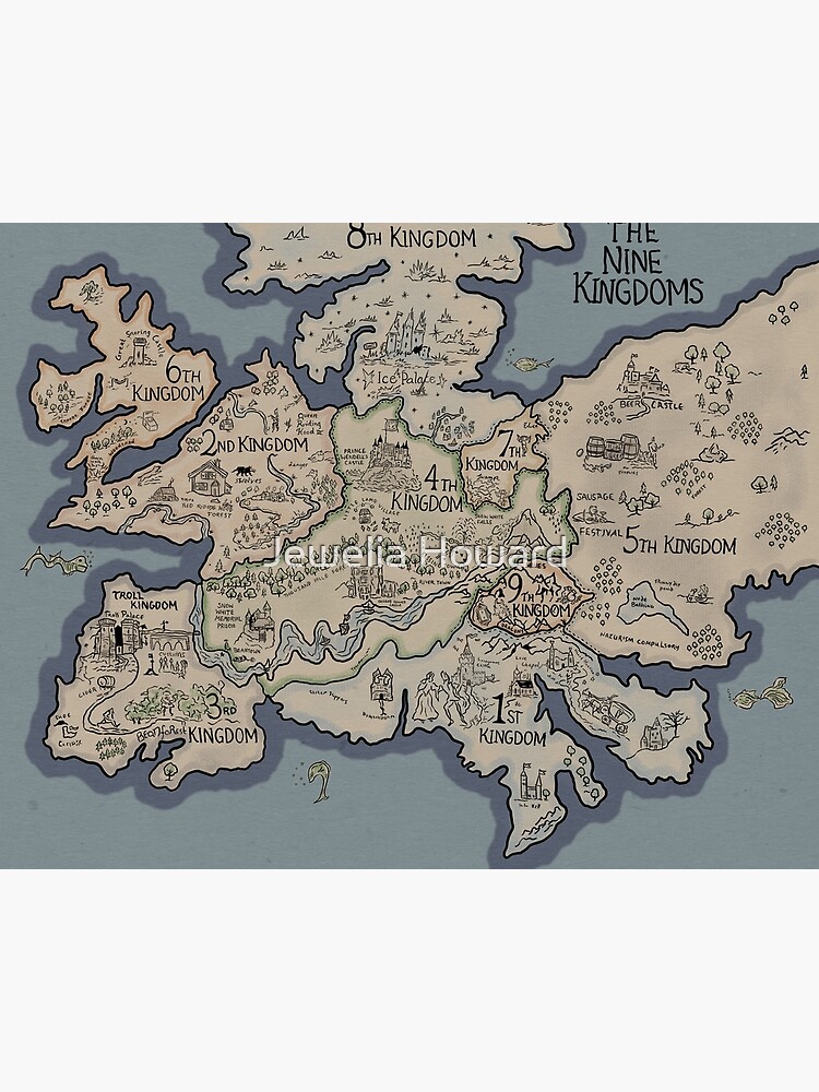 "The 10th Kingdom Map" Art Board Print for Sale by glaciars | Redbubble