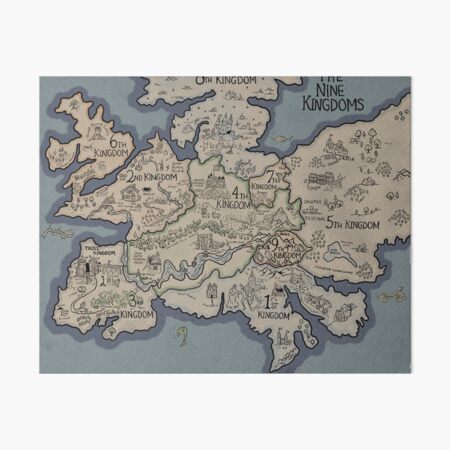 "The 10th Kingdom Map" Art Board Print for Sale by glaciars | Redbubble