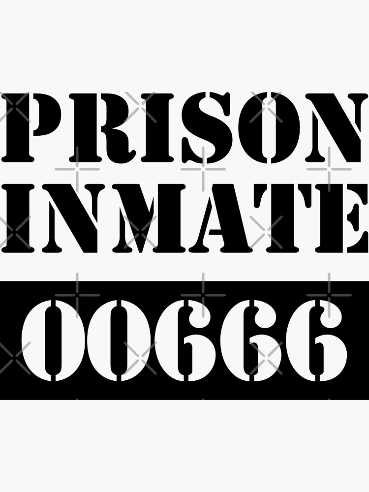 "Prison Inmate " Sticker for Sale by Alpha-Betty | Redbubble