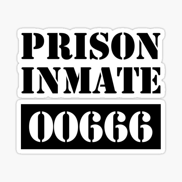 "Prison Inmate " Sticker for Sale by Alpha-Betty | Redbubble