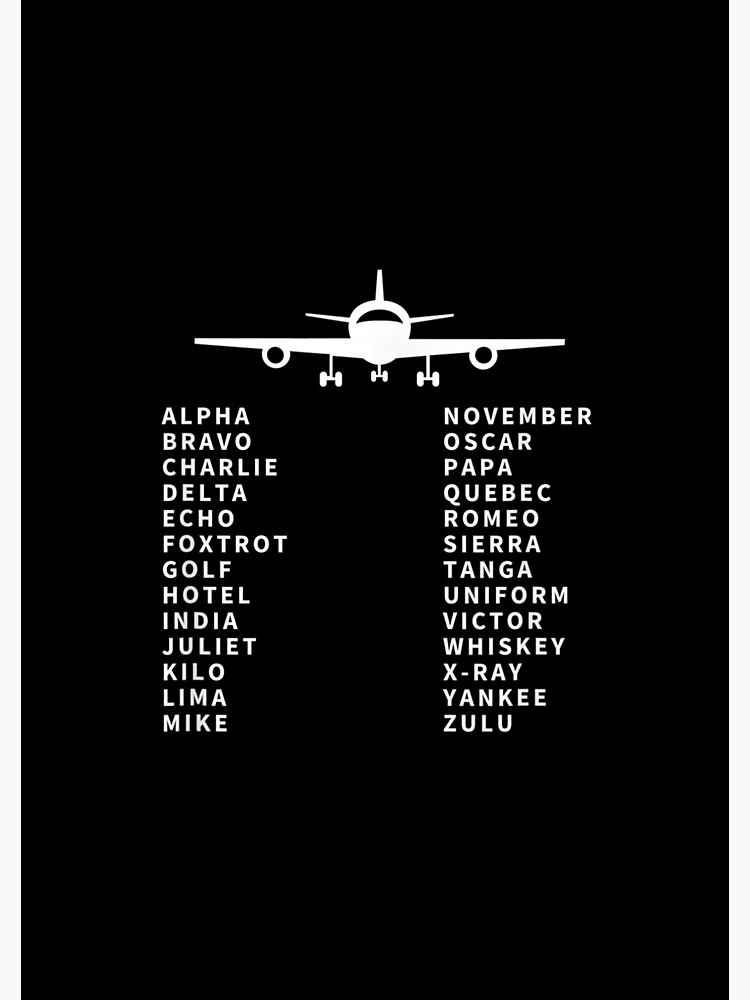 "Pilot Airplane Phonetic Alphabet Flight Gift" Spiral Notebook for Sale ...