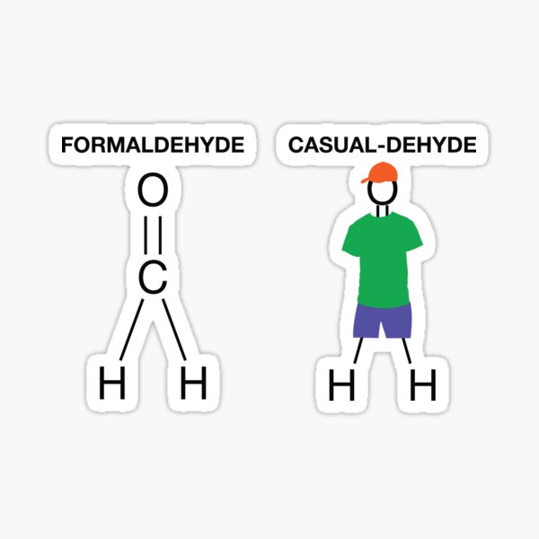 "Formaldehyde Casualdehyde T-shirt " Sticker for Sale by lolotees ...