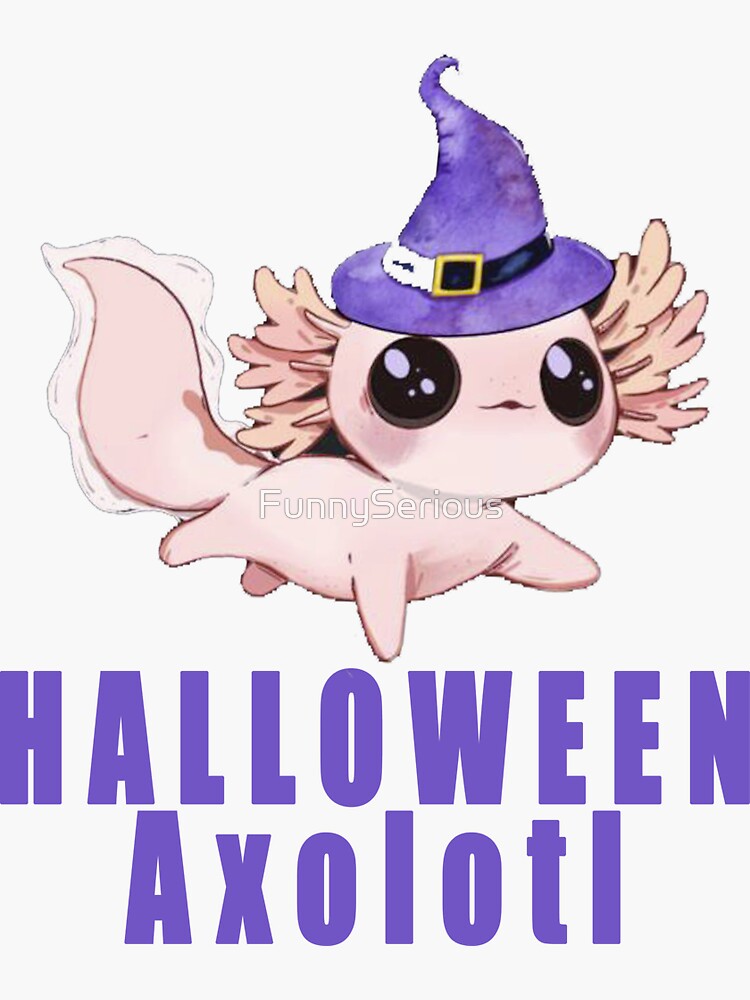 "Halloween axolotl halloween costume" Sticker for Sale by FunnySerious ...