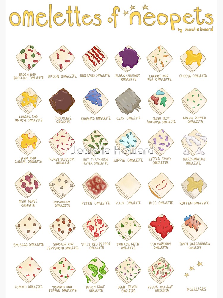 "Neopets Omelette Poster" Sticker for Sale by glaciars | Redbubble