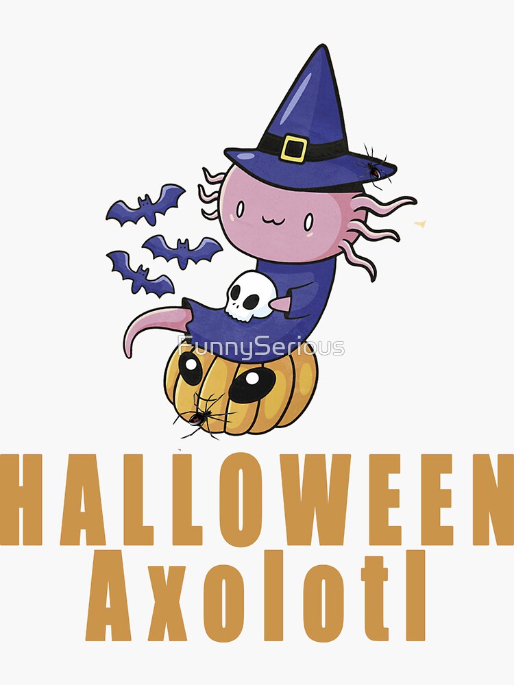 "Halloween axolotl halloween costume" Sticker for Sale by FunnySerious ...