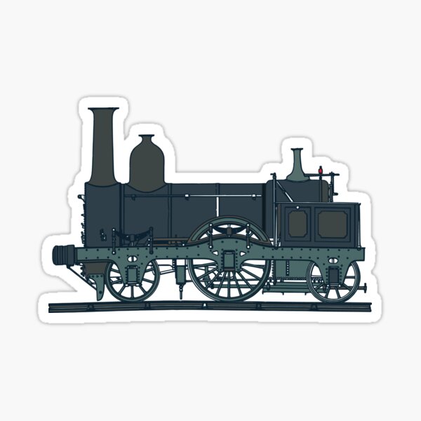 "Vintage Steam Train Locomotive" Sticker by RedHeartBalloon | Redbubble