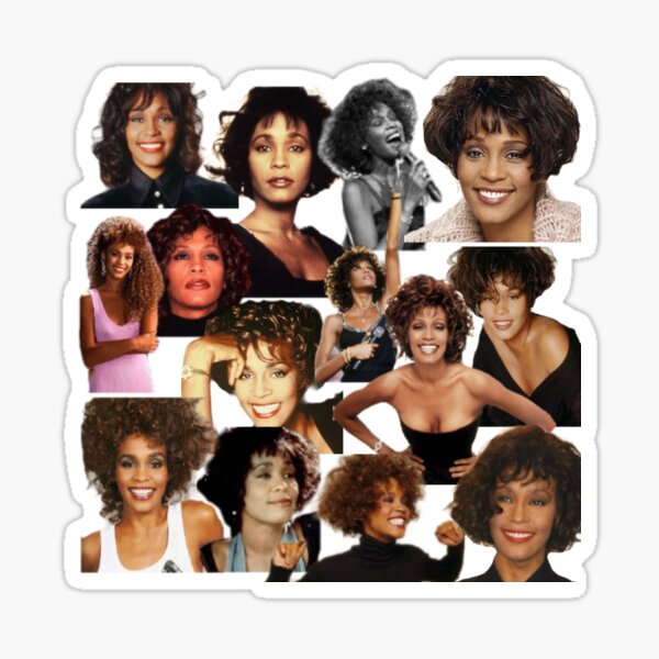 "Whitney Houston Collage" Sticker for Sale by Woowee808 | Redbubble