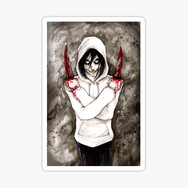 "Jeff-The-Killer" Sticker for Sale by ByronLewis | Redbubble