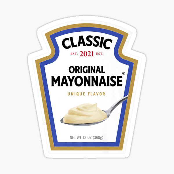 "Mayonnaise DIY Halloween Costume Matching Group Mayo" Sticker for Sale ...