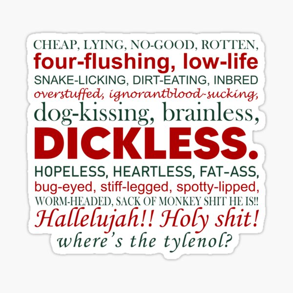 "christmas vacation rant" Sticker for Sale by Introvertz | Redbubble