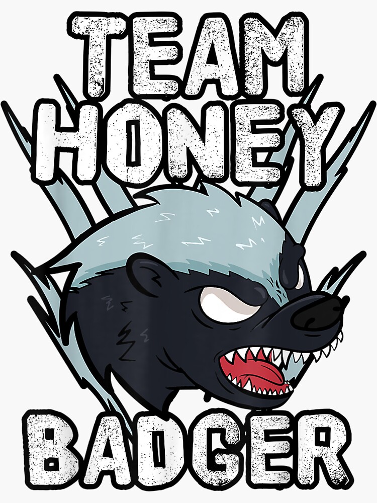 "Team Honey Badger Weasel Wolverines Carnivora Claw Africa " Sticker ...