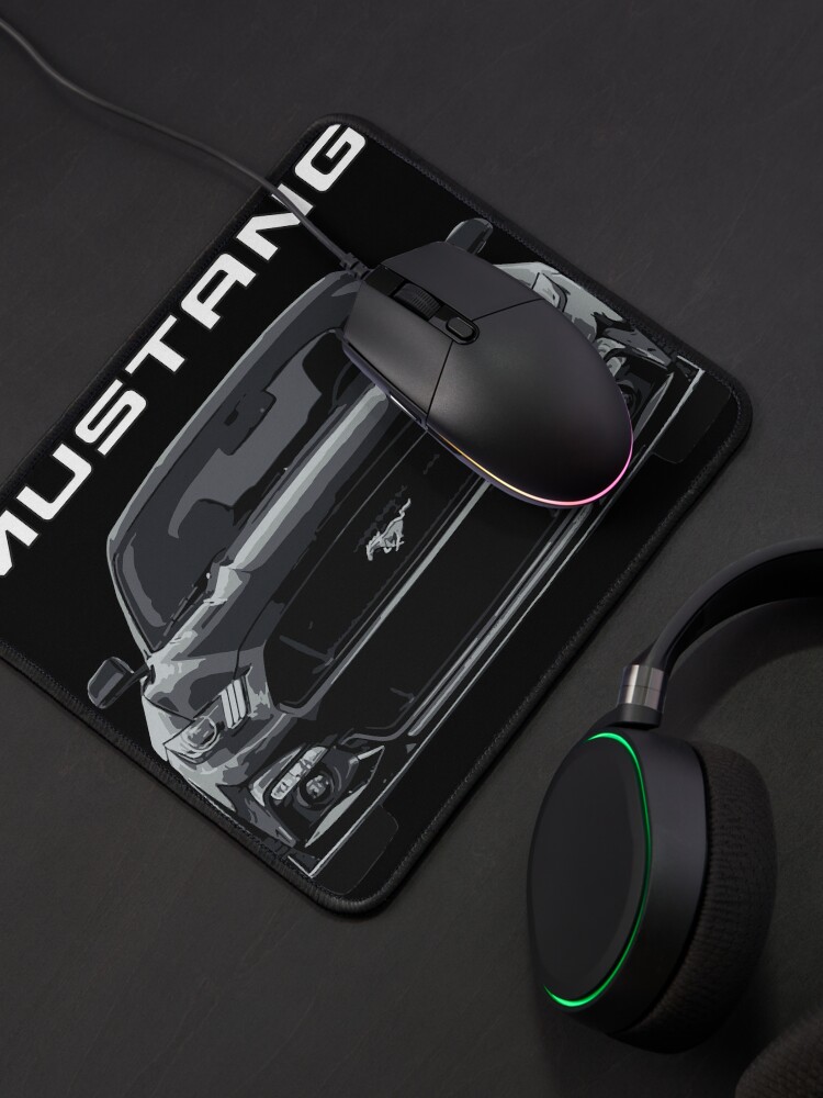 "Mustang GT 5.0L V8 Performance Car Shadow Black" Mouse Pad for Sale by ...