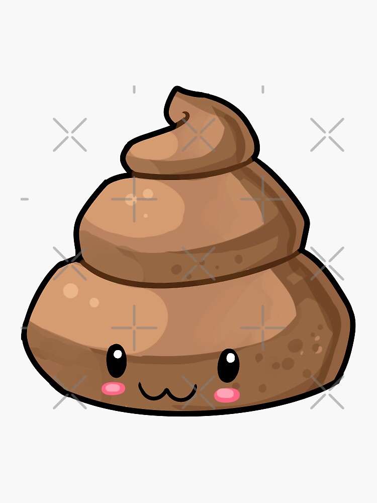 "Kawaii Poop Emoji - cute smiling poo emoji" Sticker for Sale by ...