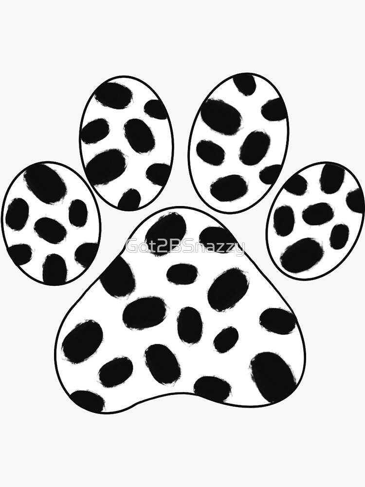"Dalmatian Dog Paw Print" Sticker for Sale by Got2BSnazzy | Redbubble