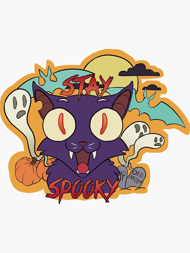 "Stay Spooky" Sticker for Sale by 100pugs | Redbubble