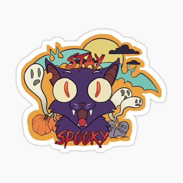 "Stay Spooky" Sticker for Sale by 100pugs | Redbubble
