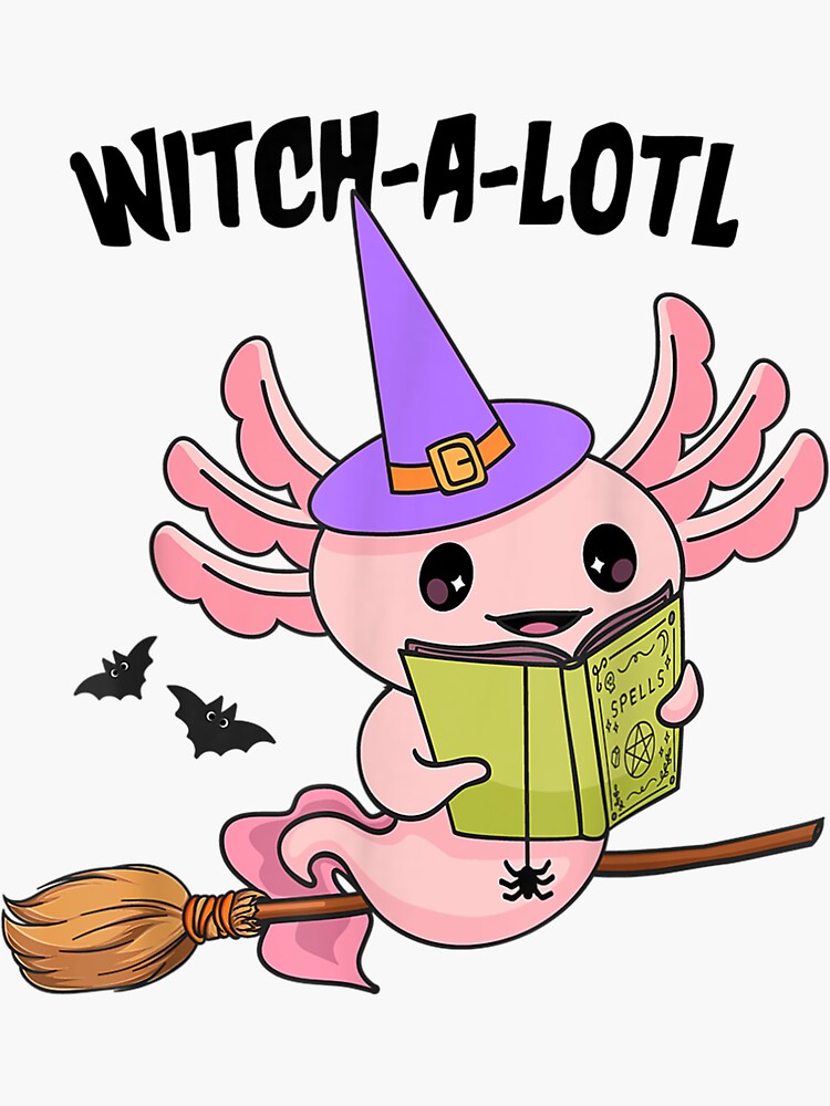 "Spooky Axolotl Halloween" Sticker by Viliauomundsson | Redbubble