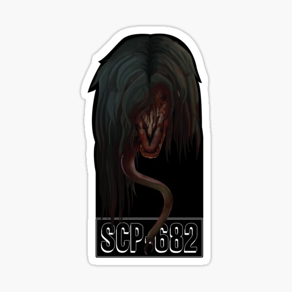 "SCP-682 "Hard To Destroy Reptile"" Sticker for Sale by mothermarowak ...