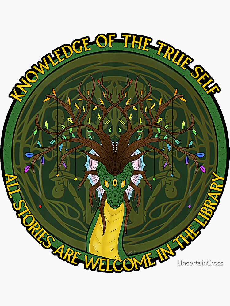 "Wanderers Library Pride Serpent " Sticker for Sale by UncertainCross ...