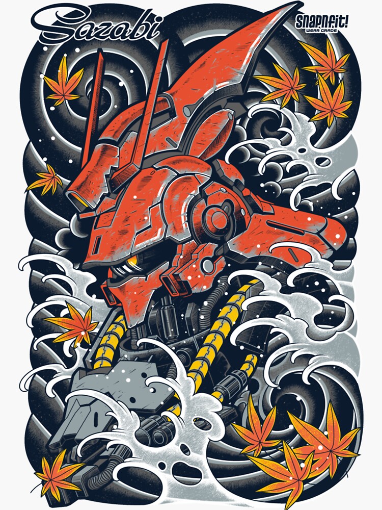"Sazabi Awesome" Sticker for Sale by ilyessine-art | Redbubble