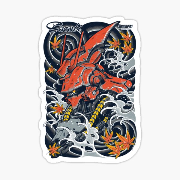 "Sazabi Awesome" Sticker for Sale by ilyessine-art | Redbubble