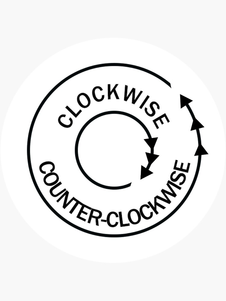 "Clockwise and Counter-clockwise " Sticker for Sale by randomly-simple ...