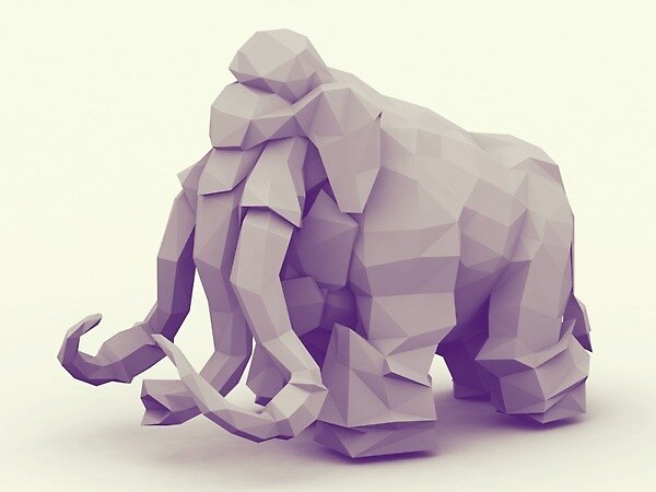 "Low Poly Mammoth" by Stefan1406 | Redbubble