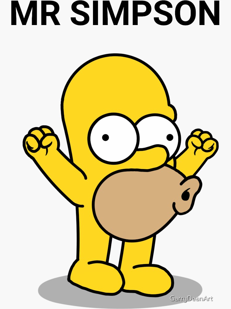 "Mr Simpson" Sticker for Sale by GarryDeanArt | Redbubble