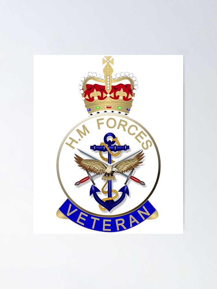 "HM FORCES VETERAN BADGE. BRITISH VETERAN. Classic" Poster for Sale by ...