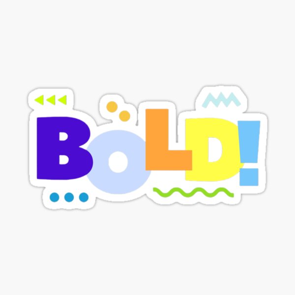 "Colorful Bold Text" Sticker for Sale by boldstuffshop | Redbubble
