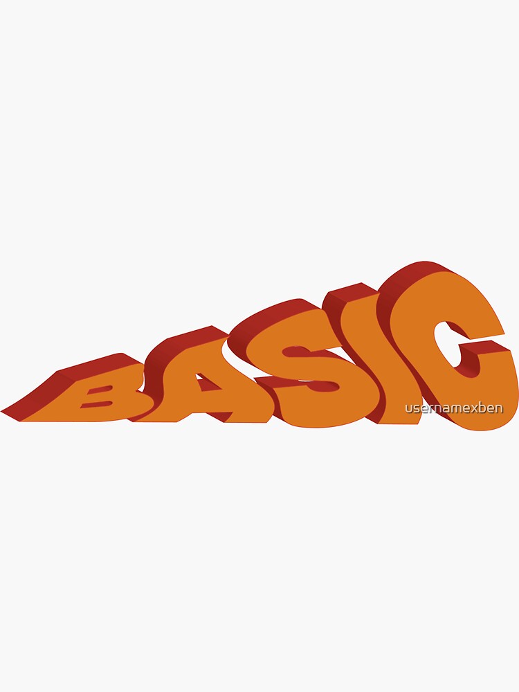 "Basic Sticker" Sticker for Sale by usernamexben | Redbubble