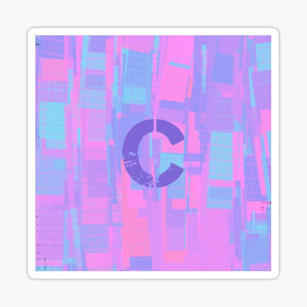 "Colorful Letter C design in pastel colors" Sticker for Sale by Smiley ...